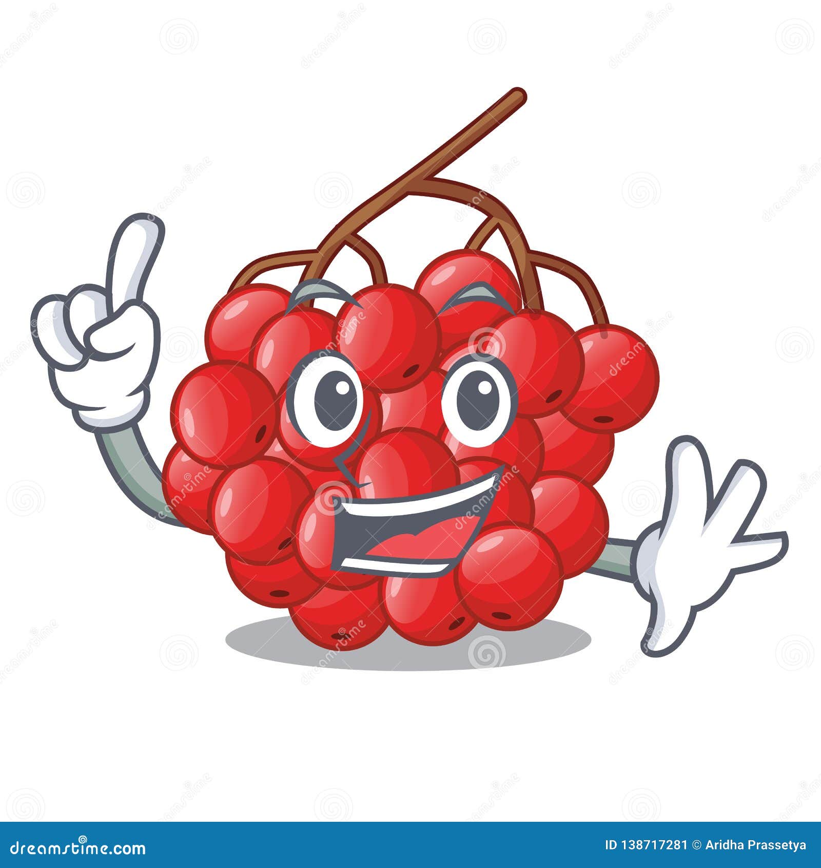 Finger Rowan Berries Isolated with the Mascot Stock Vector ...