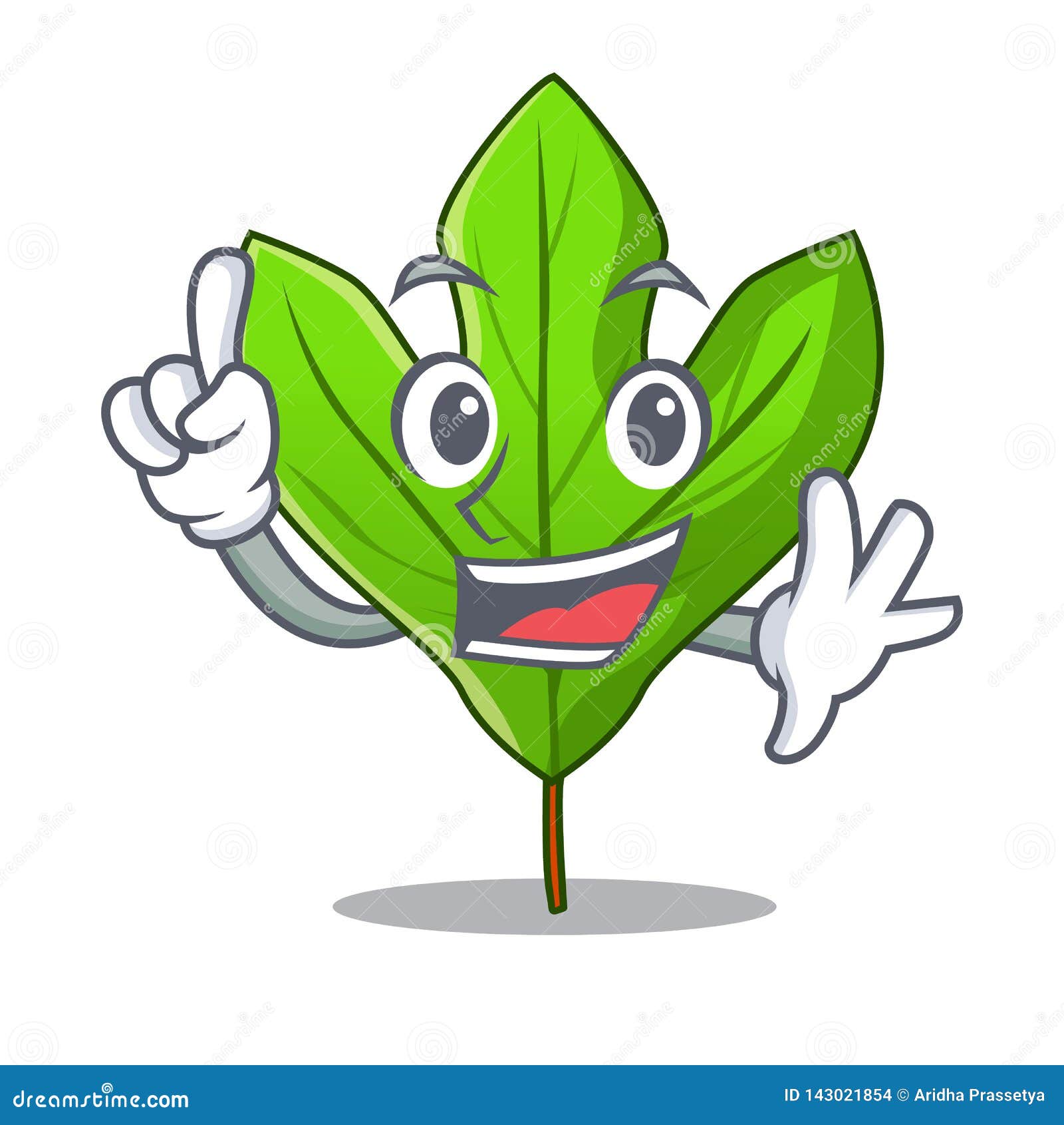 Finger Sassafras Leaf in the Shape Cartoon Stock Vector - Illustration ...
