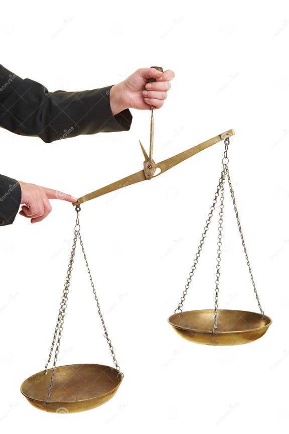 Finger on the scale stock image. Image of light, advocate - 12447843