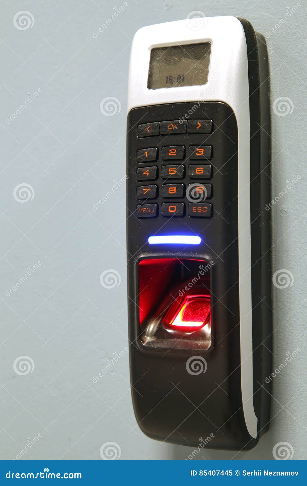 Finger Scan Security for Entry Server Room. an Fingerprint Machine ...