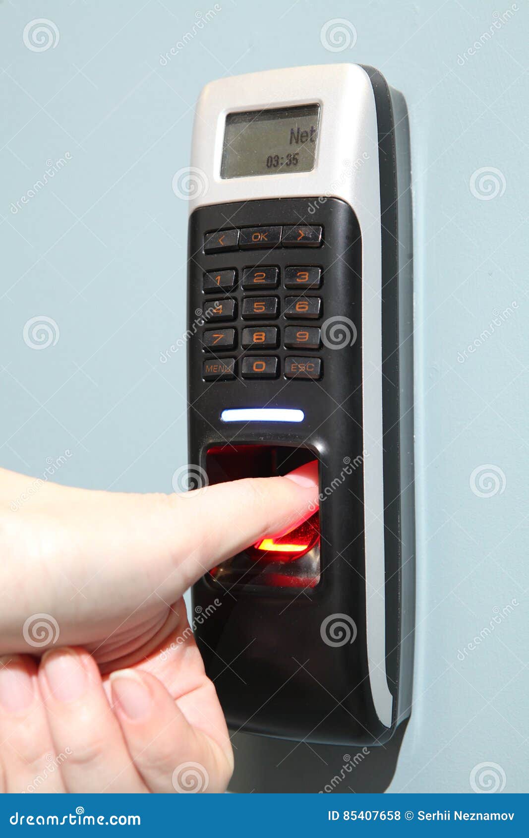 Finger Scan Security for Entry Server Room. an Fingerprint Machine ...