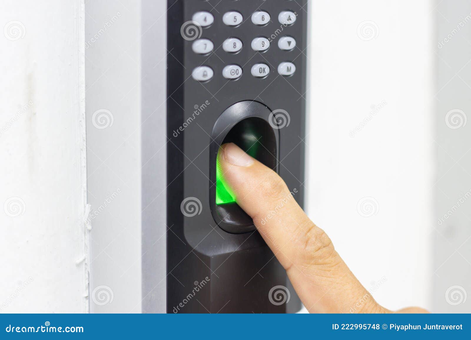 FINGER SCAN SYSTEMS VERIFICATION for DOOR Stock Photo - Image of home ...