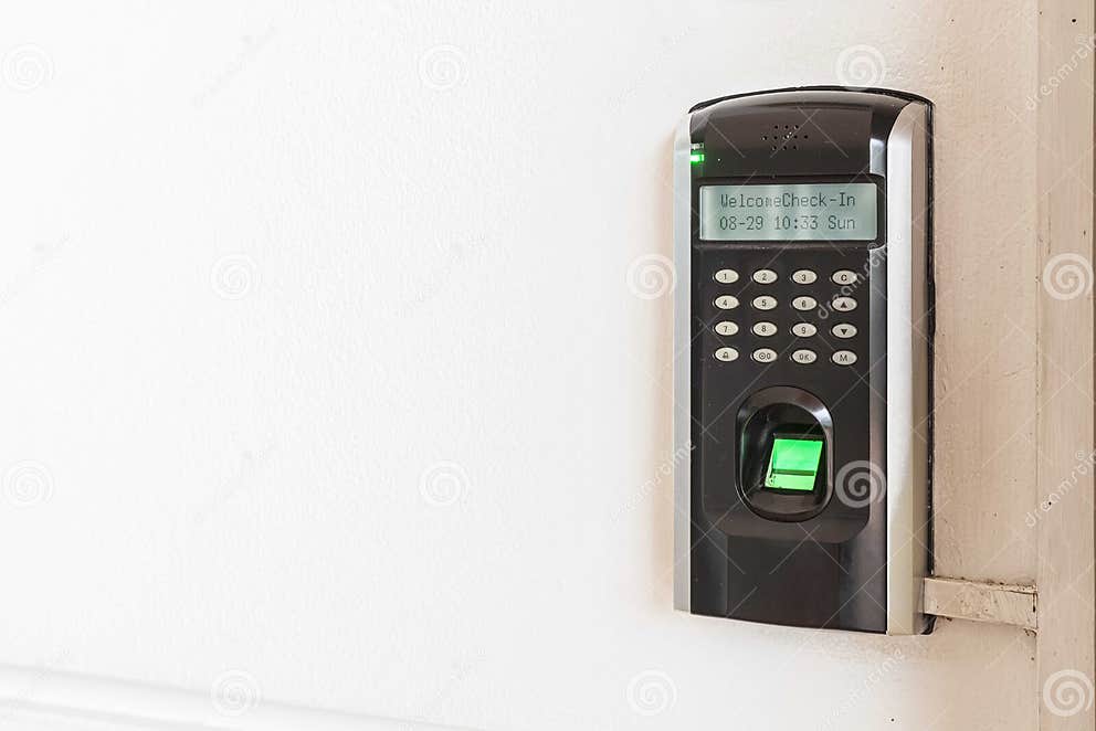 Finger Scanner and Enter the Code before Entering the Building Stock ...