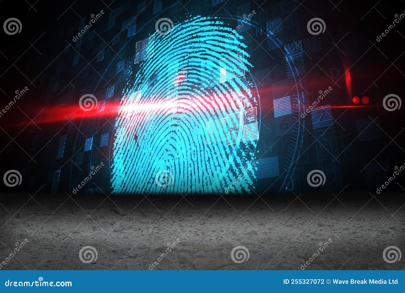 Finger security interface stock photo. Image of technology - 255327072