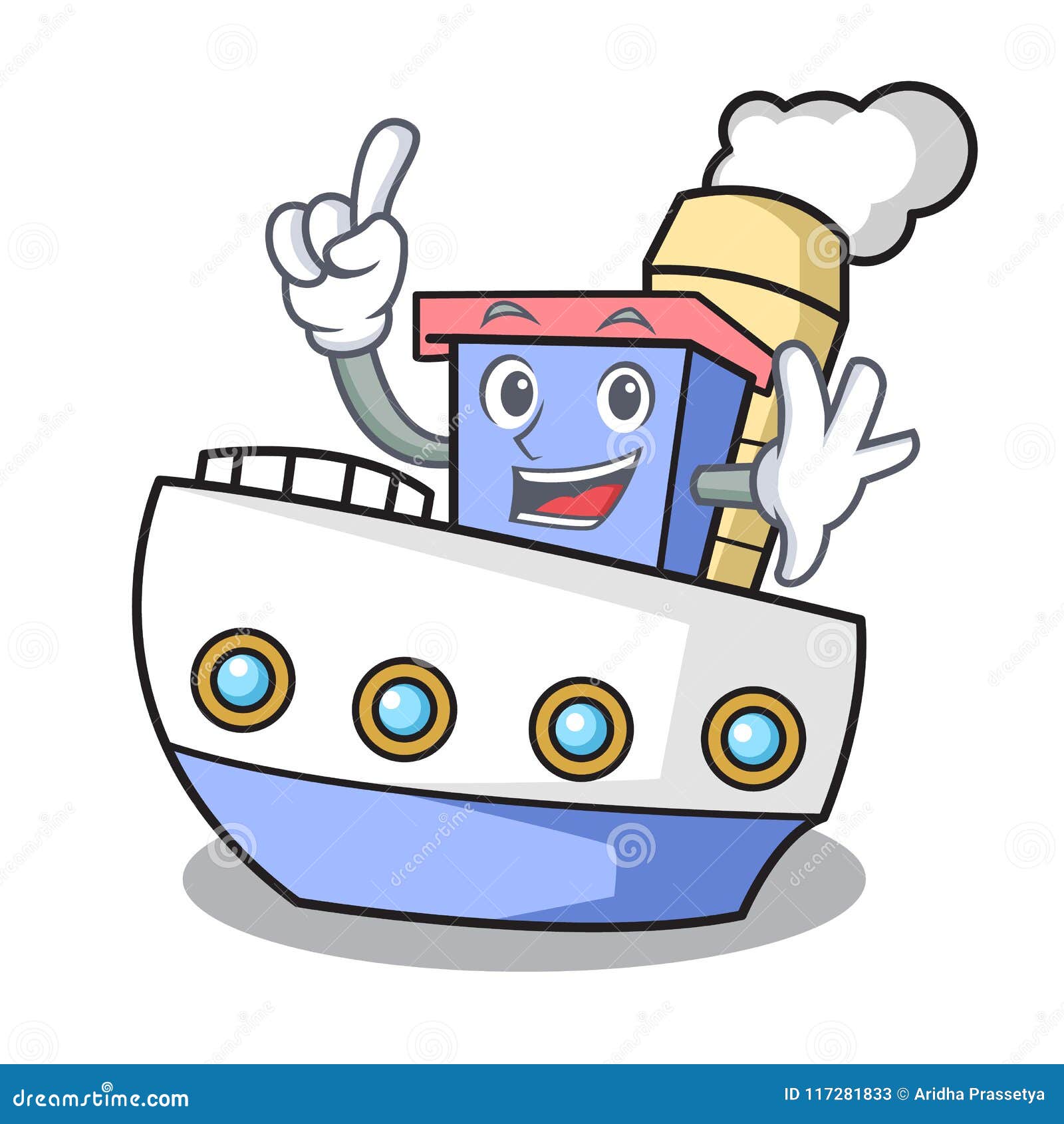 Finger Ship Mascot Cartoon Style Stock Vector - Illustration of marine ...