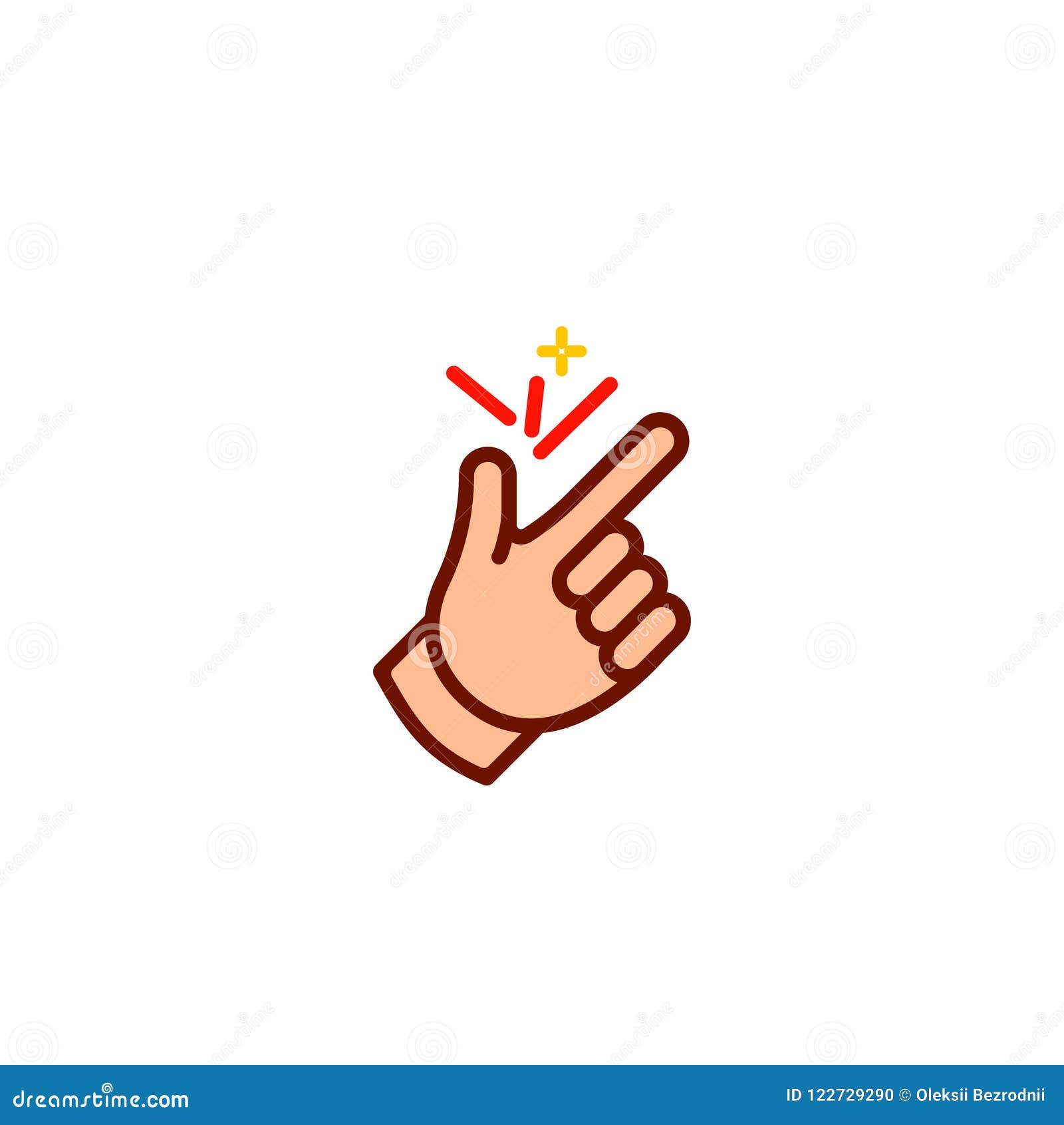 Finger Snap Gesture Icon In Comic Style. Expression Vector Cartoon ...