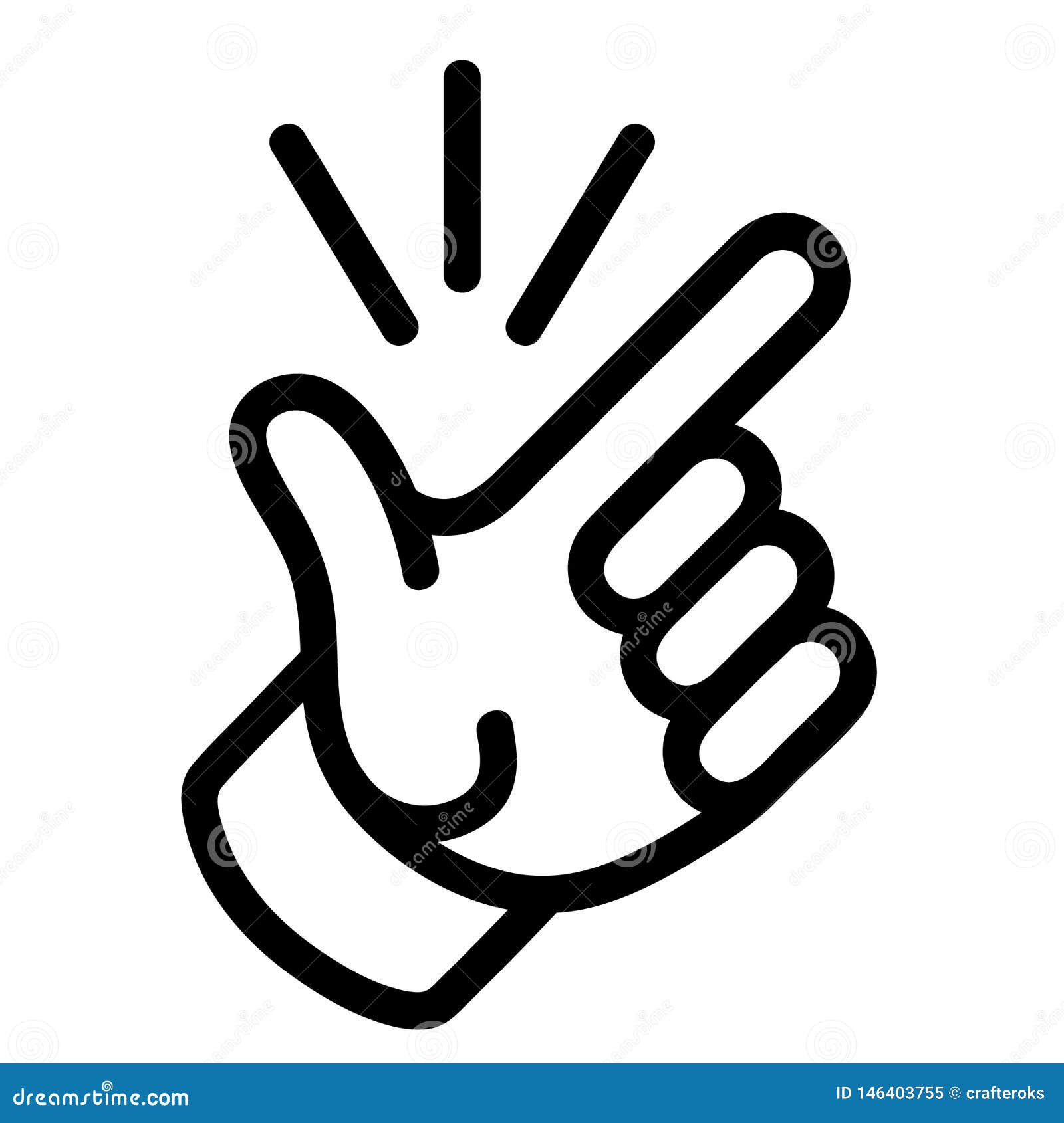 Finger Snap Vector Illustration by Crafteroks Stock Vector ...