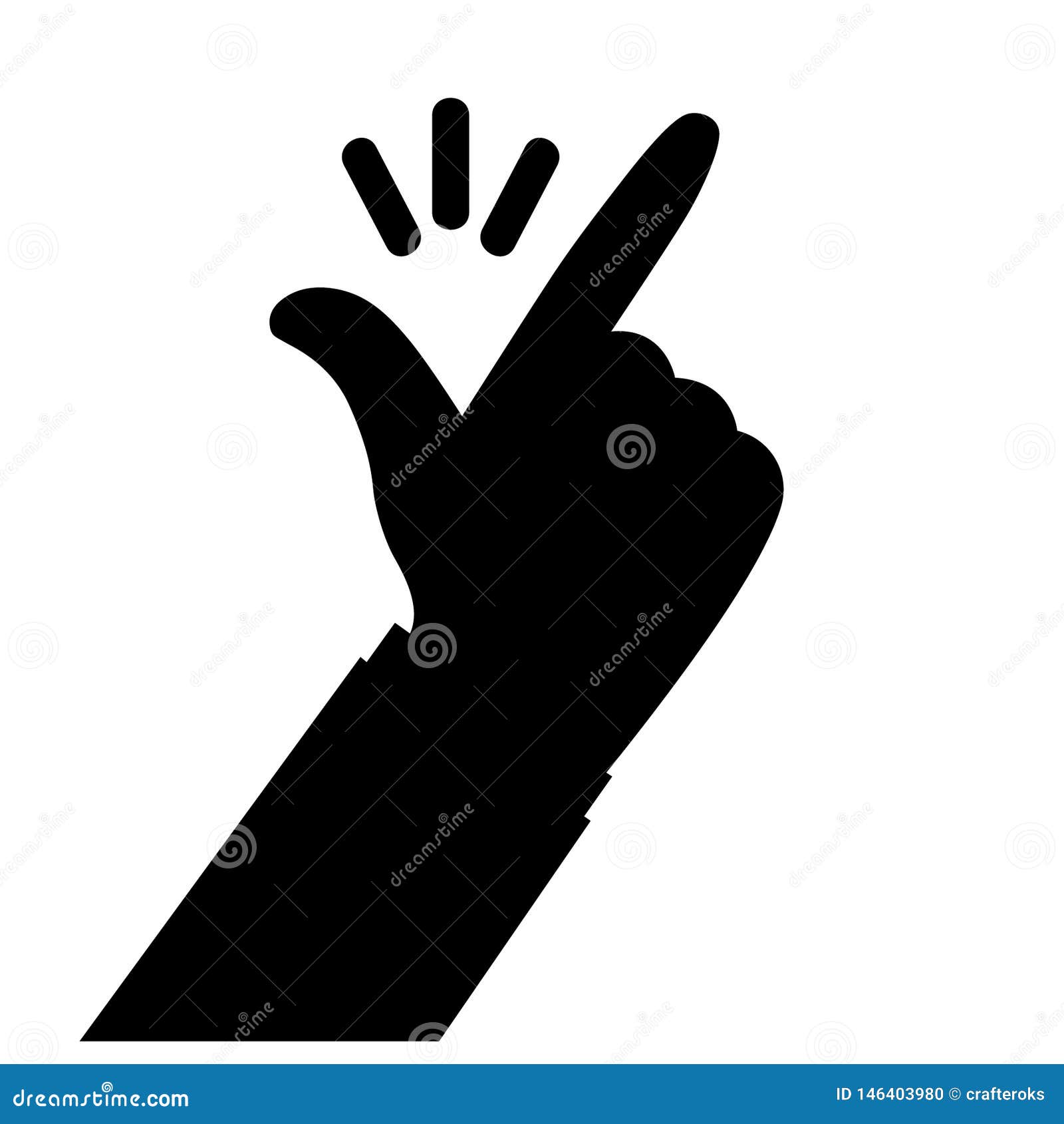 Finger Snap Vector Illustration by Crafteroks Stock Vector ...