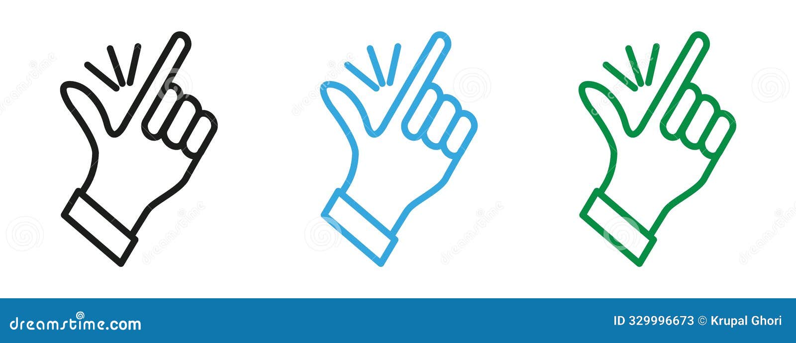 Finger Snapping Graphic Representing Quick and Rhythmic Actions Stock ...