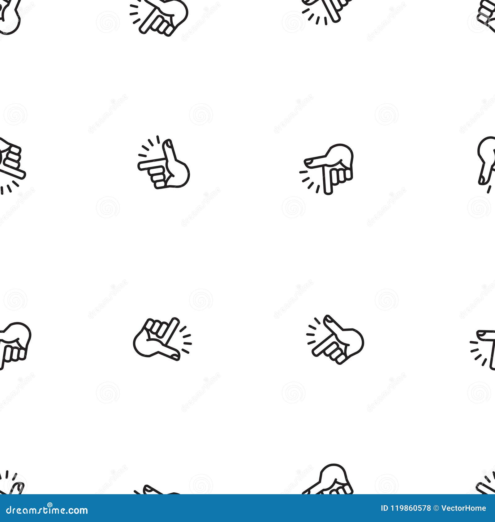 Finger Snapping Pattern, Vector Illustration Stock Vector ...