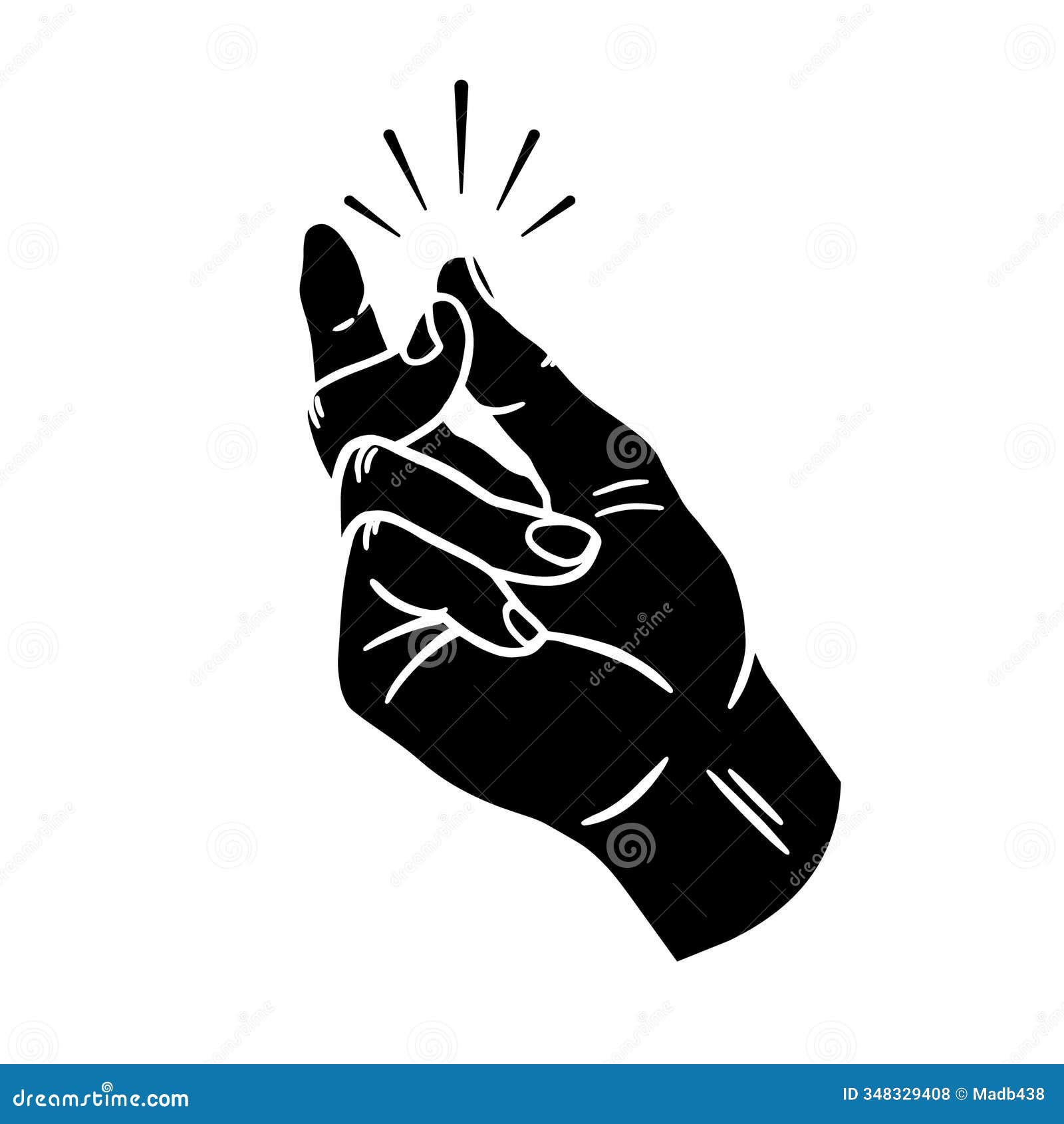 Finger Snapping Sound Icon. Stock Illustration - Illustration of manual ...