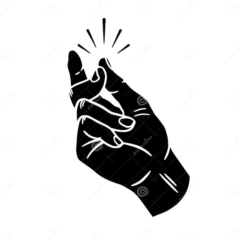 Finger Snapping Sound Icon. Stock Illustration - Illustration of manual ...