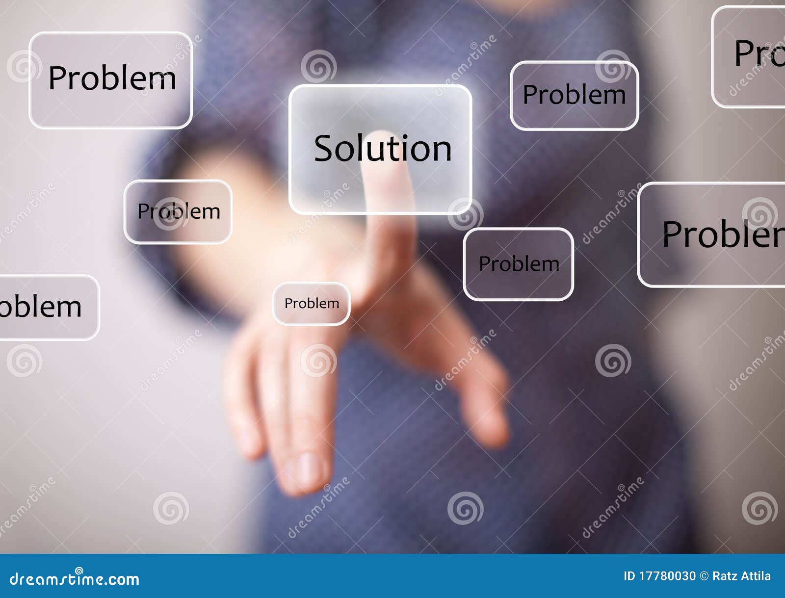 Finger on solution button stock photo. Image of concepts - 17780030