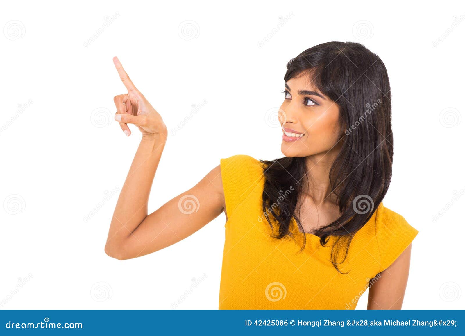 Finger som pekar kvinnan arkivfoto. Bild av indier, utklipp - 42425086