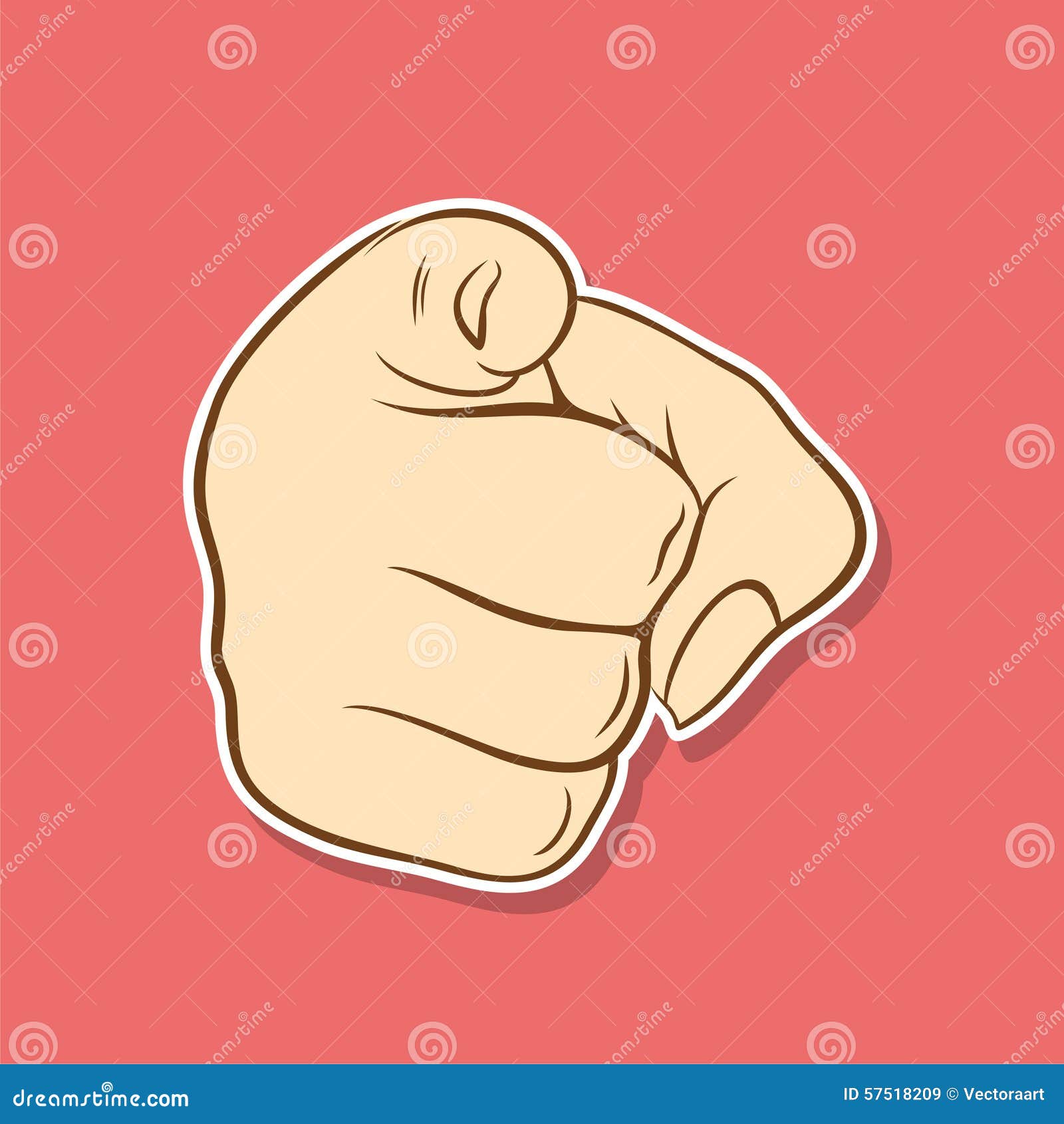 Finger Som Pekar Symboldesign Vektor Illustrationer - Illustration av ...