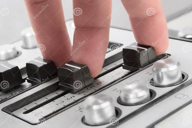 Finger sound control-2 stock photo. Image of decibel, adjustment - 2165654