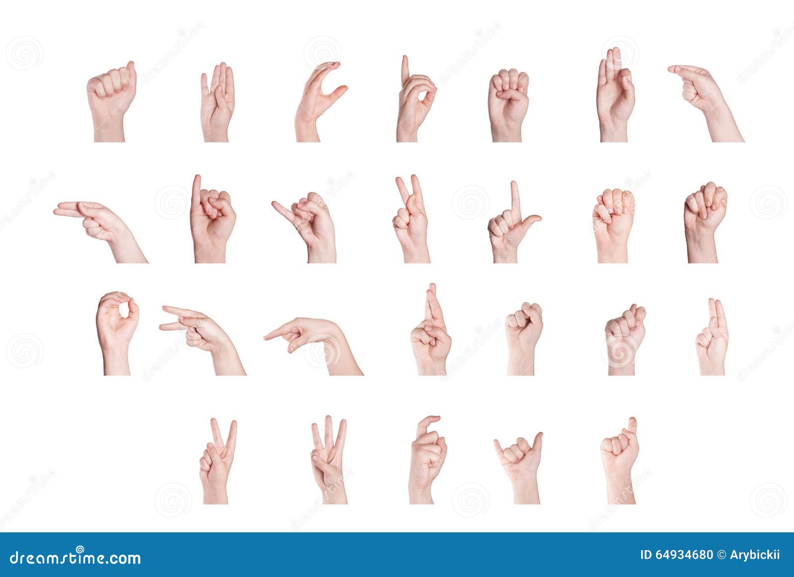 Finger Spelling the Alphabet Stock Photo - Image of guide, school: 64934680