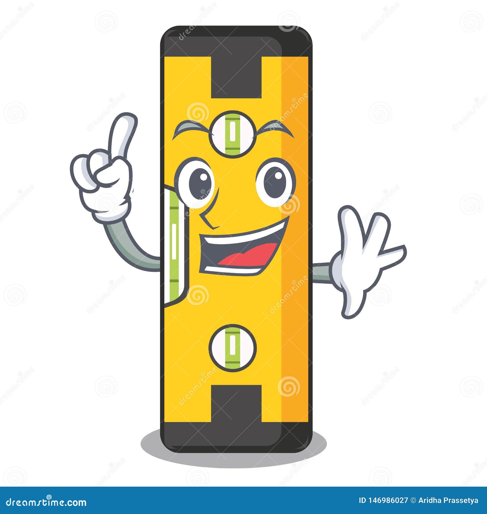 Finger Spirit Level in a Cartoon Bag Stock Vector - Illustration of ...