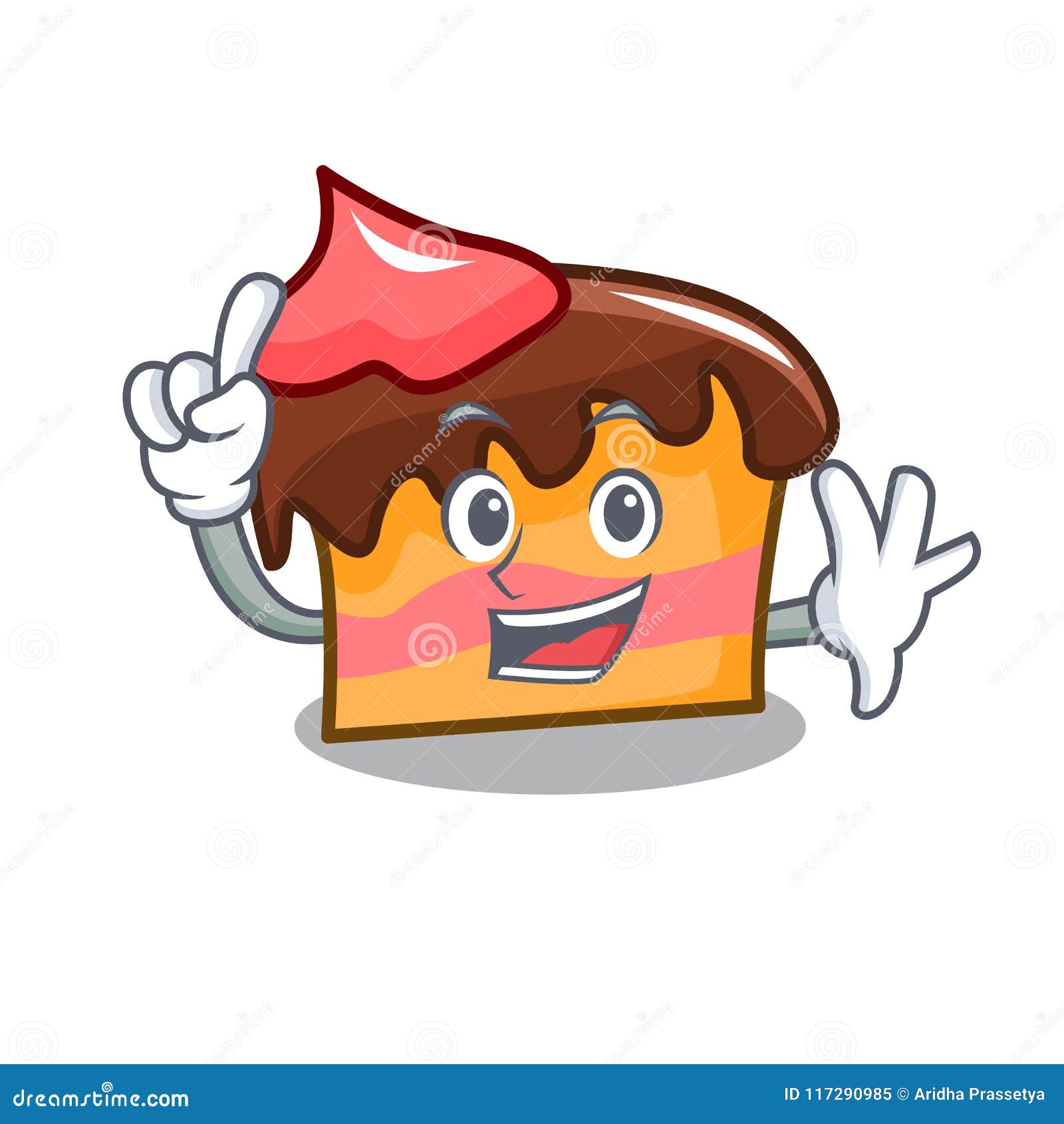 Finger Sponge Cake Mascot Cartoon Stock Vector - Illustration of ...