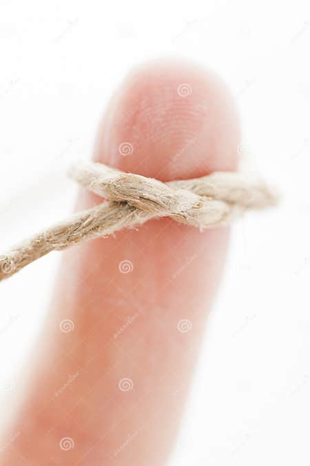 Finger with String Tied Around Stock Image - Image of strings, colour ...