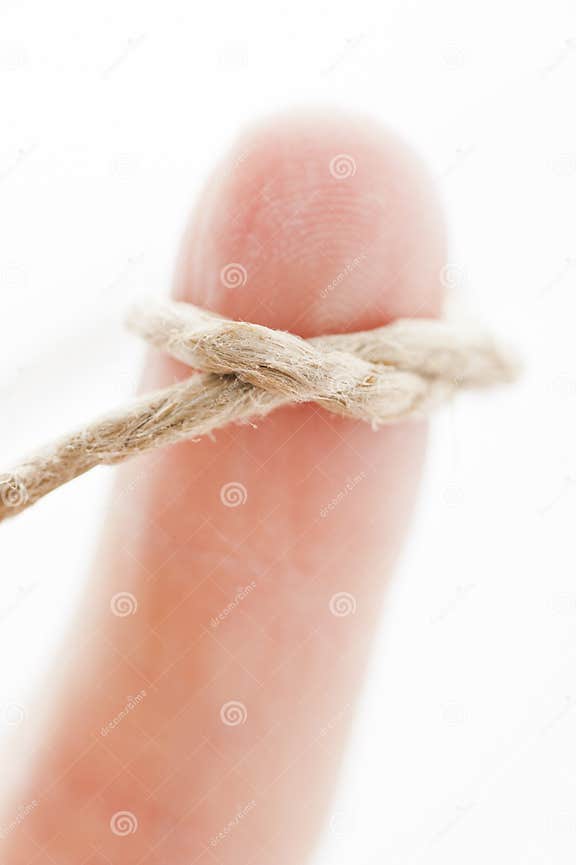 Finger with String Tied Around Stock Image - Image of strings, colour ...