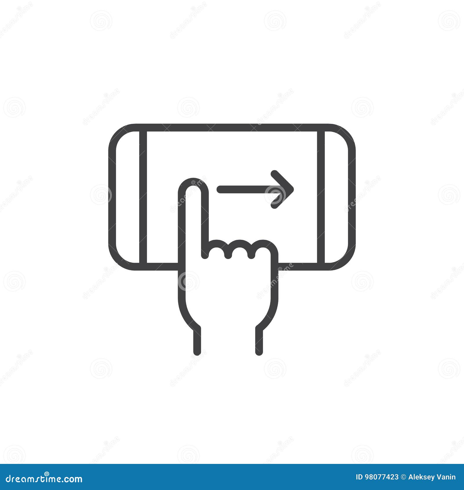 Finger Swipe Right Hand Gesture Line Icon Stock Vector - Illustration ... Finger Swipe Right Hand Gesture Line Icon Stock Vector - Illustration ...