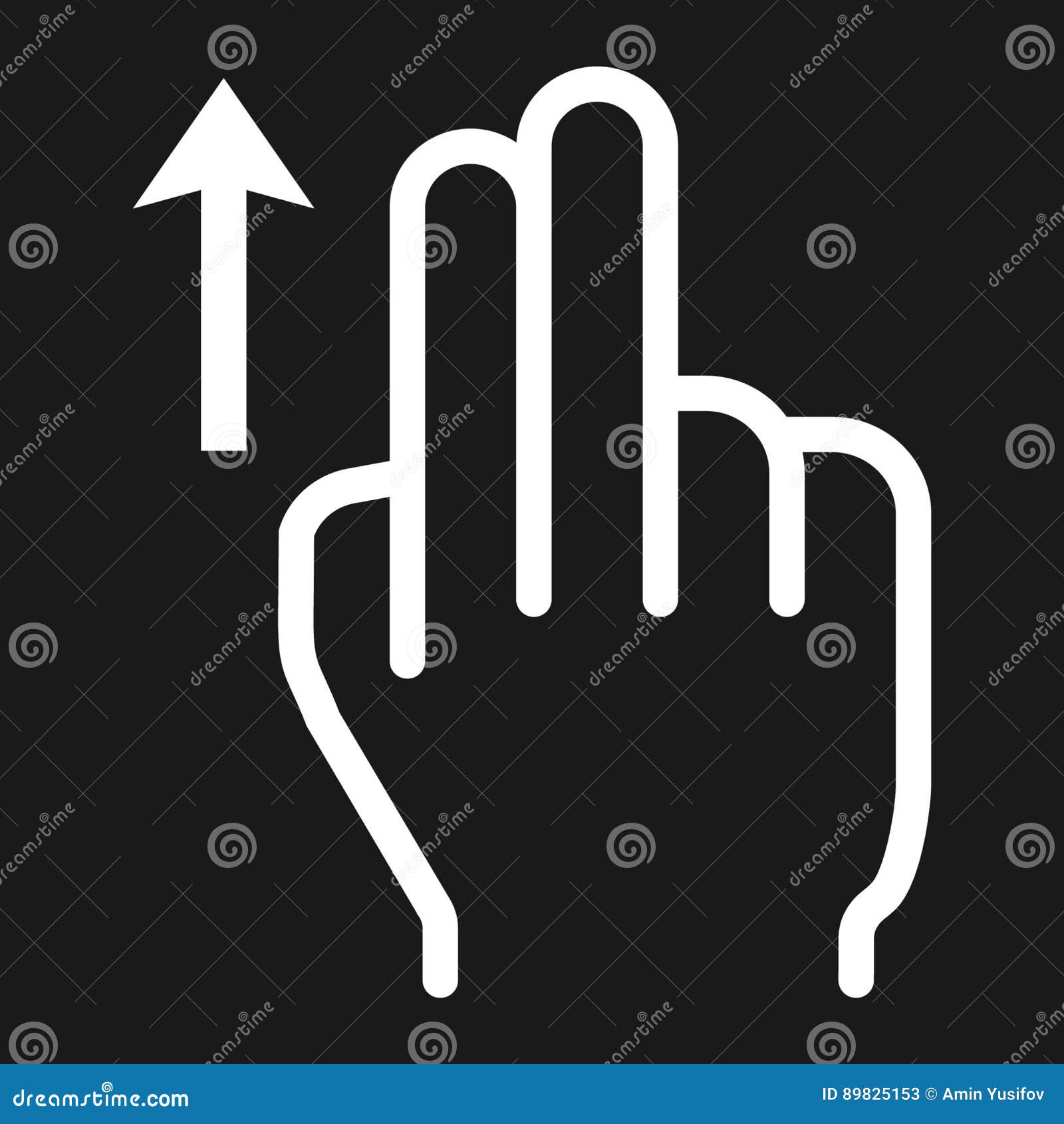 2 Finger Swipe Up Line Icon, Touch and Gesture Stock Vector ... 2 Finger Swipe Up Line Icon, Touch and Gesture Stock Vector ...