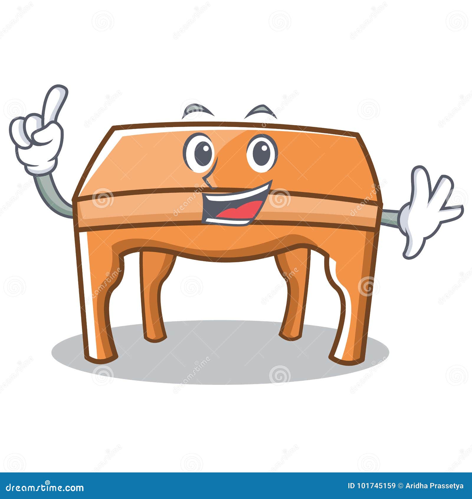 Finger Table Character Cartoon Style Stock Vector - Illustration of ...