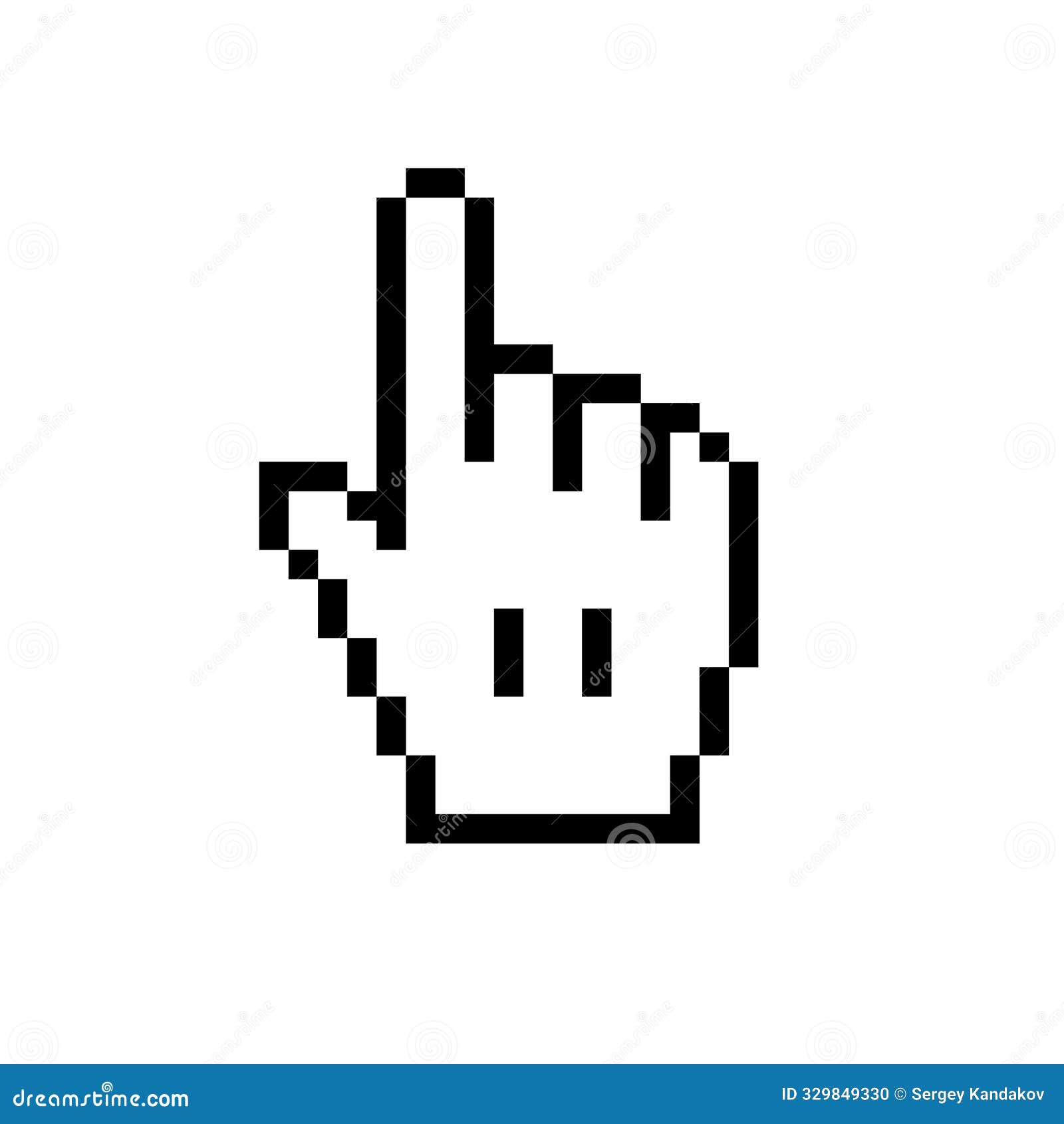 Finger Tap Cursor Pixel Icon Stock Illustration - Illustration of ...