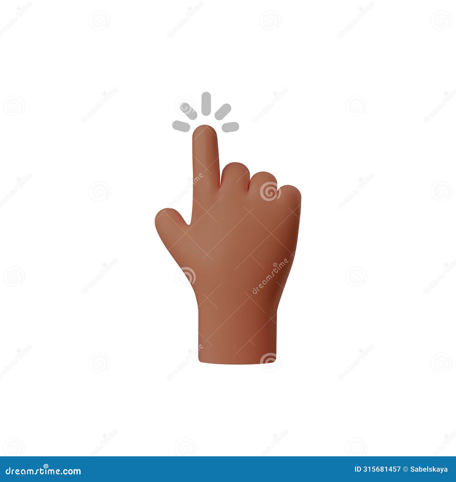 Finger Tap Gesture 3D Icon Vector Illustration Stock Vector ...
