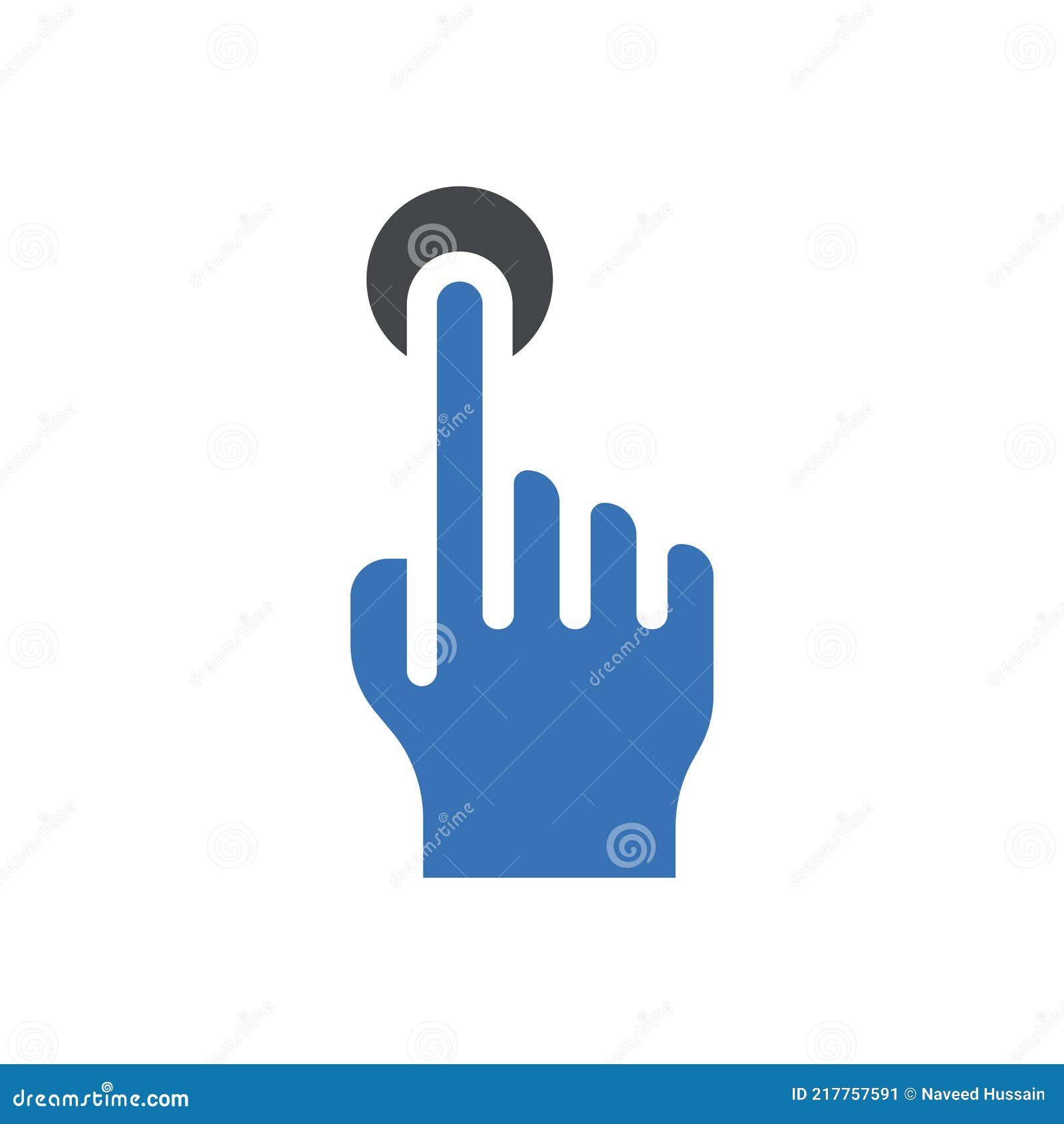Finger tap stock vector. Illustration of touch, click - 217757591