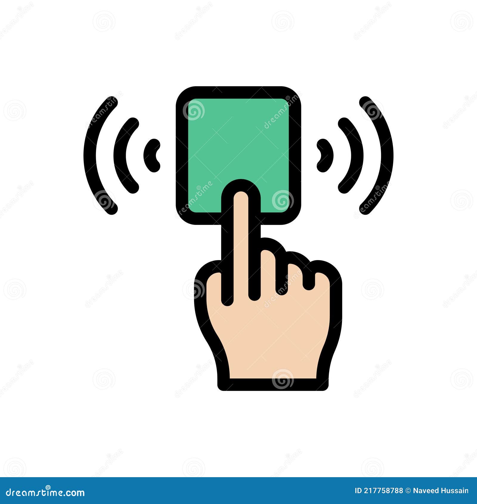 Finger tap wireless stock vector. Illustration of icon - 217758788
