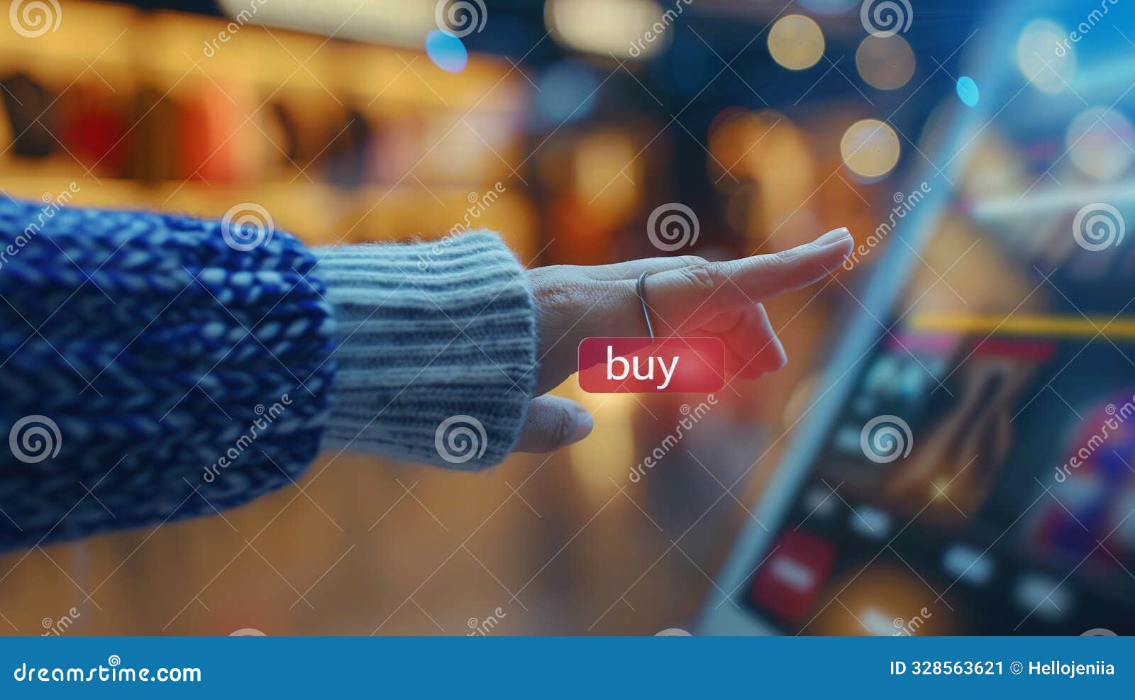 Finger Tapping Futuristic Digital Interface Royalty-Free Stock ...