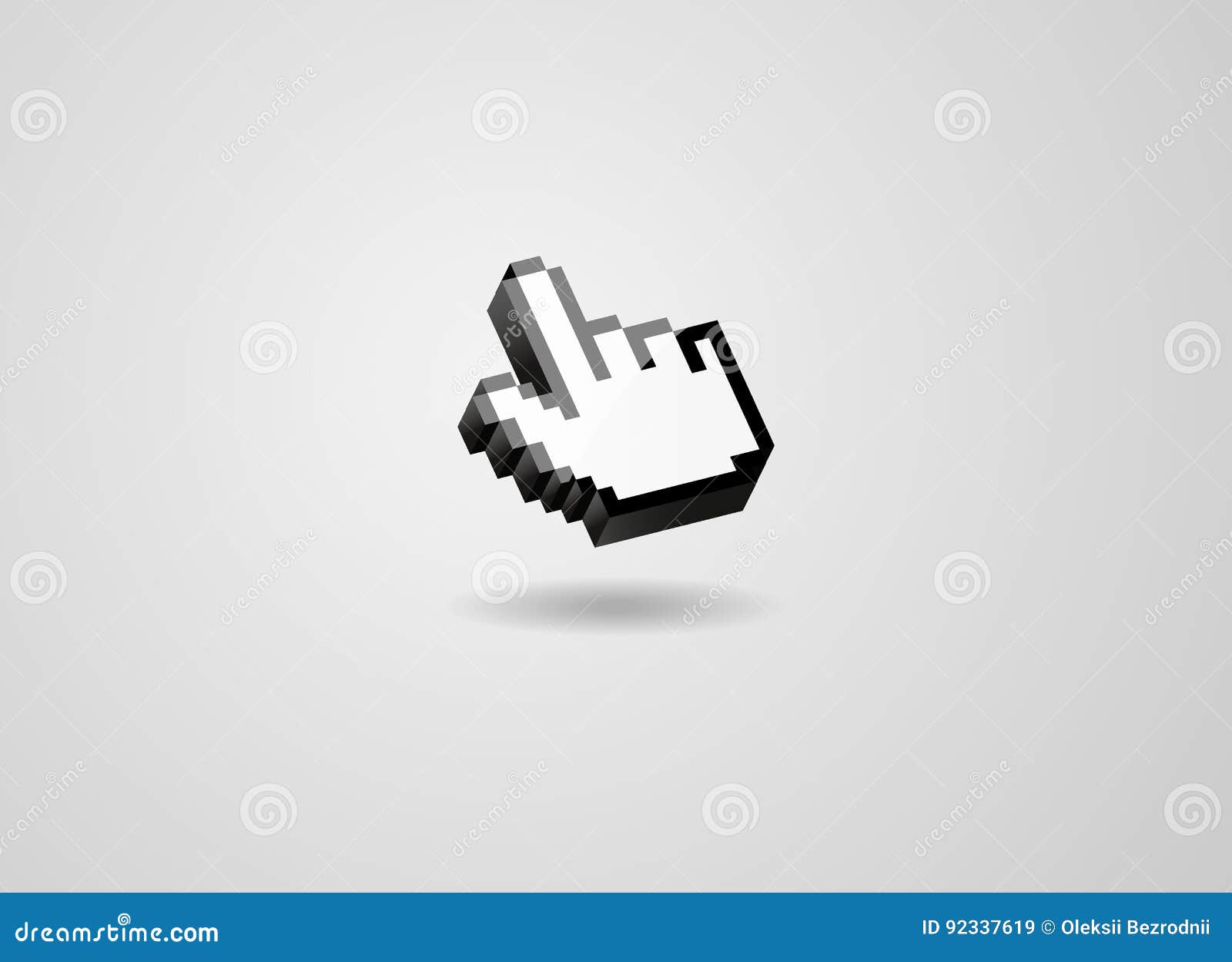 Finger Thumb Pixel Mouse Pointer Cursor Stock Illustration ...