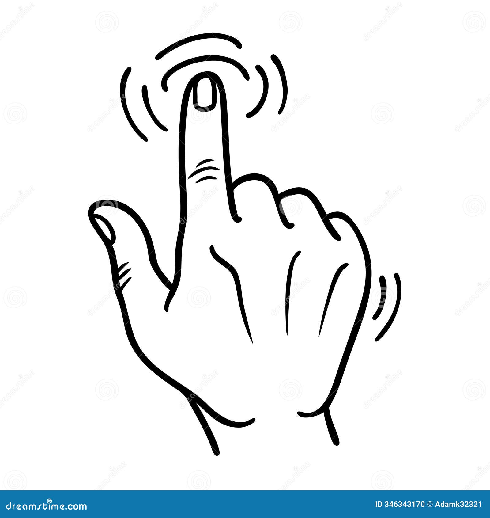 Finger Touch Gesture Vector Illustration for Technology and User ...