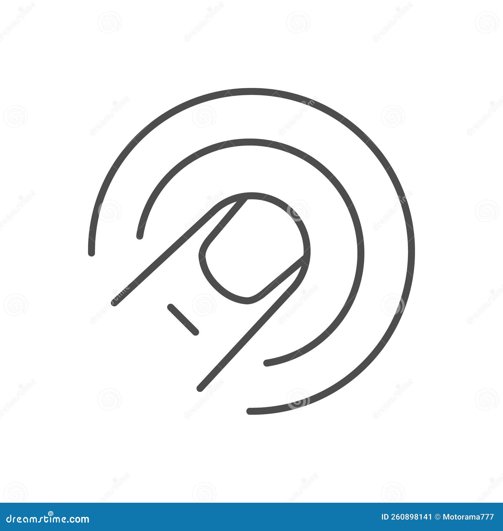 Finger Touch Line Outline Icon Stock Vector - Illustration of pointing ...