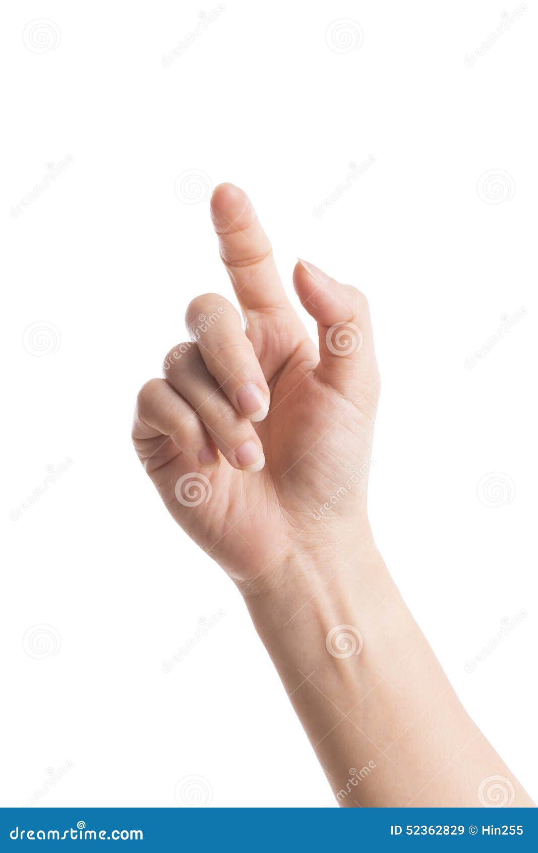 Finger touch stock image. Image of point, women, touch - 52362829