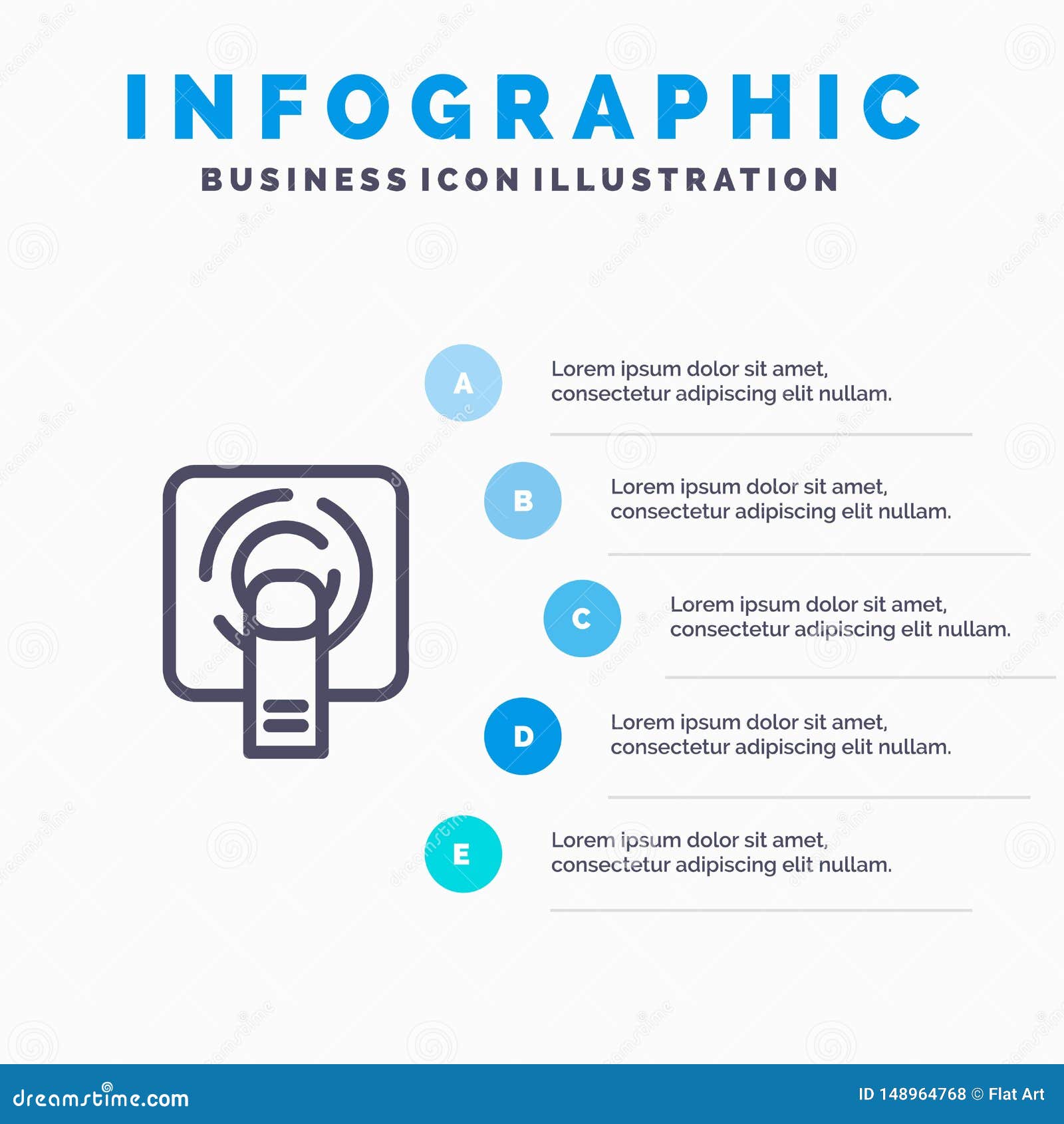 Finger, Touch, Finger Touch, Screen Blue Infographics Template 5 Steps ...