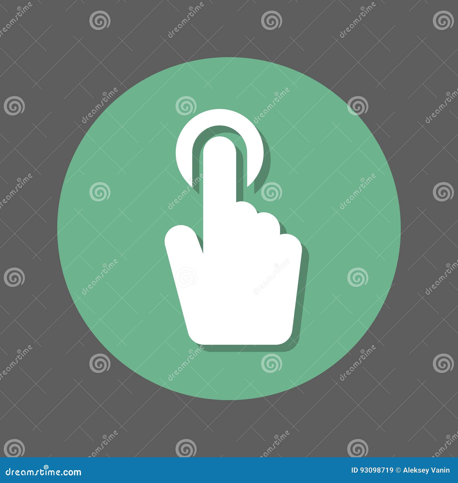Finger Touch Screen Flat Icon. Round Colorful Button, Circular Vector ... Finger Touch Screen Flat Icon. Round Colorful Button, Circular Vector ...