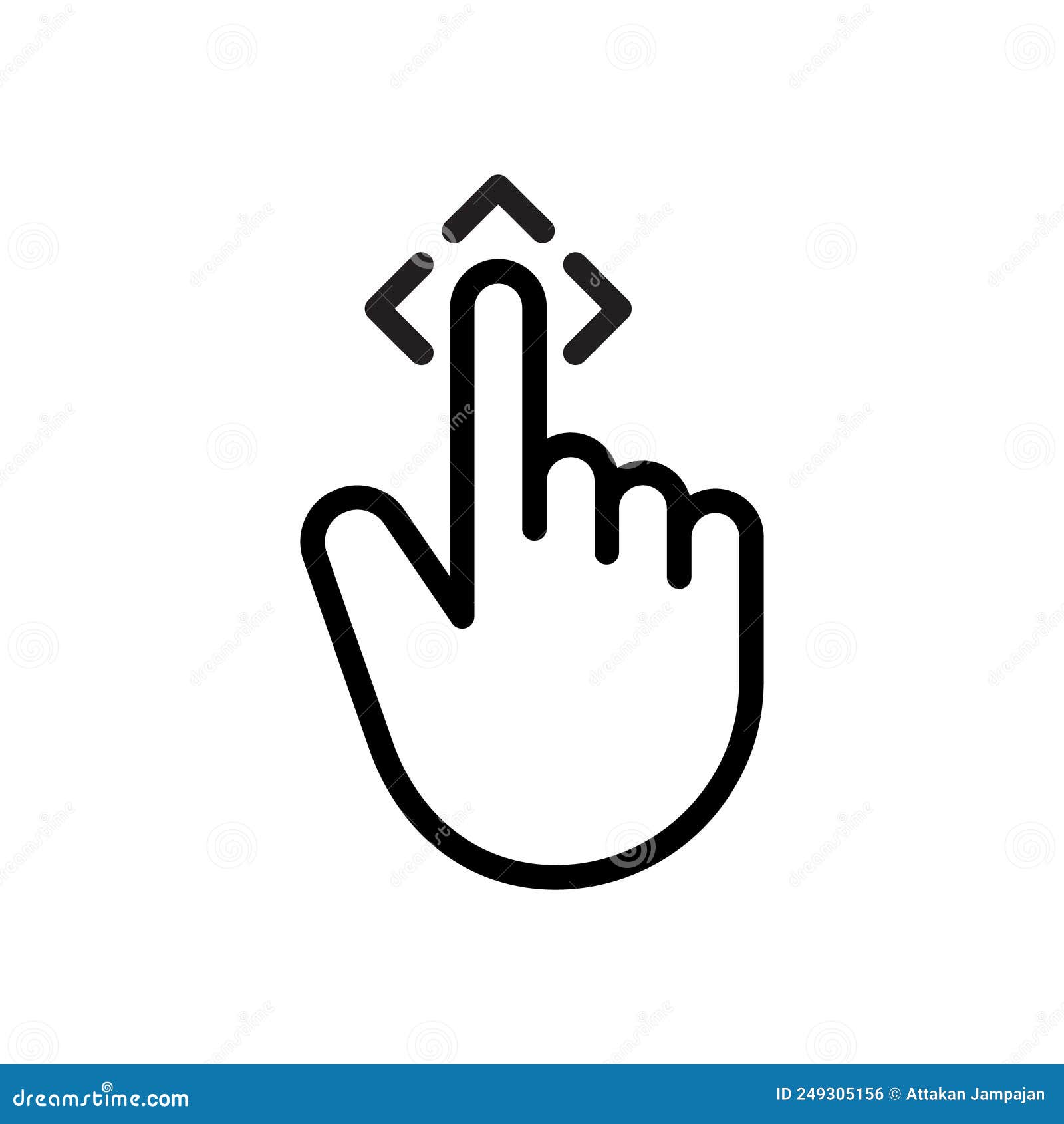 Finger Touch Screen Gesture in Different Directions. Stock Vector ...