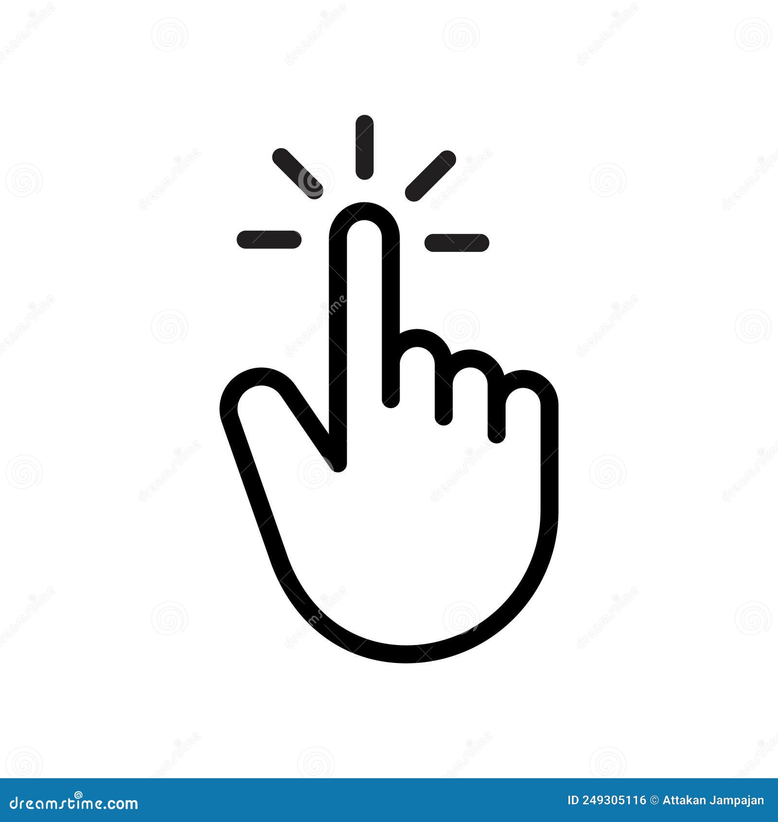 Finger Touch Screen Gesture . Stock Vector - Illustration of aiming ...