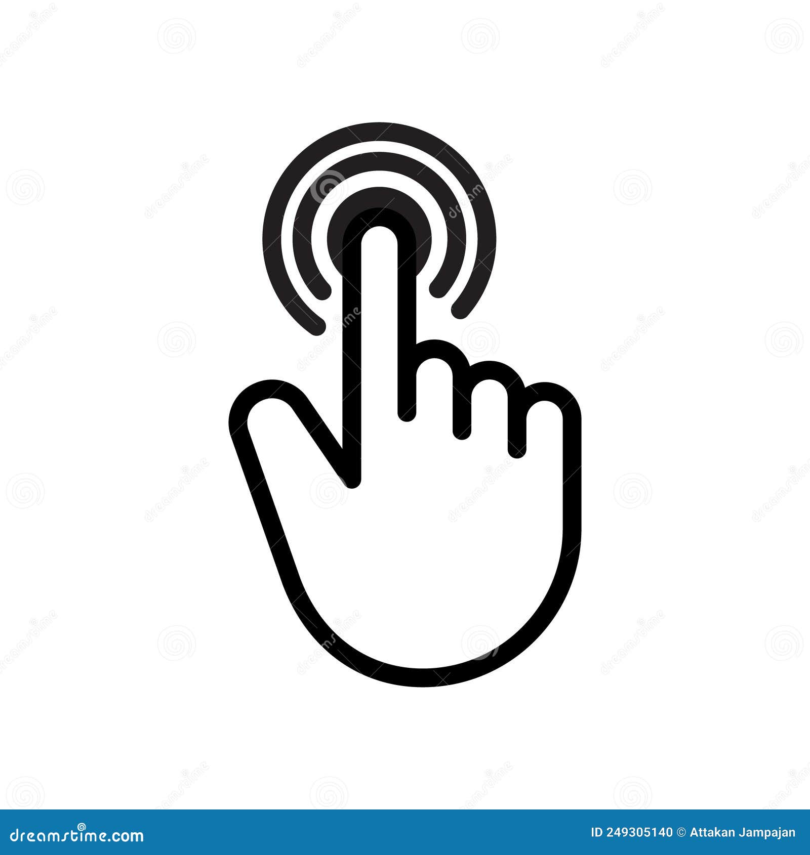 Finger Touch Screen Gesture . Stock Vector - Illustration of choosing ...