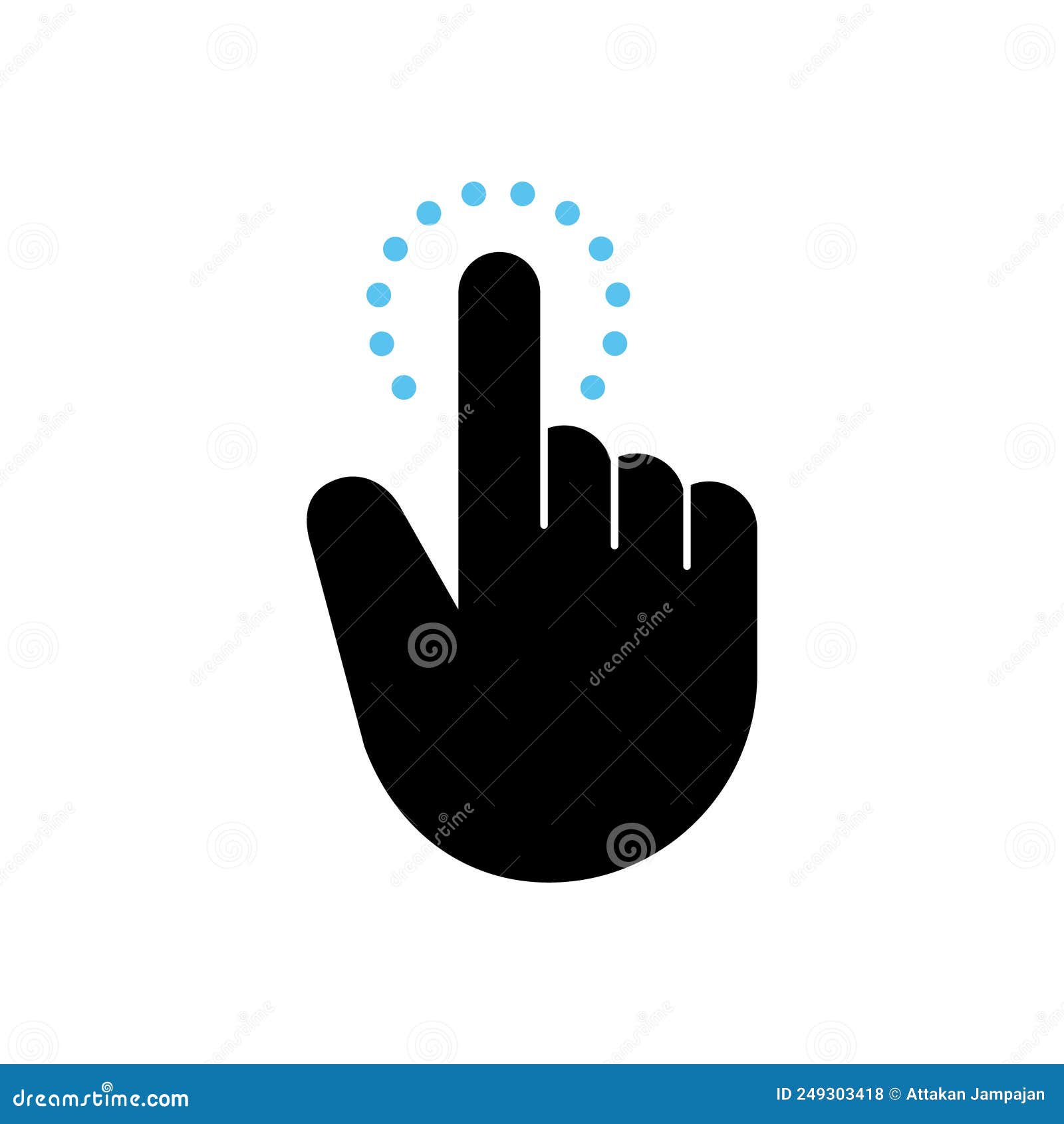 Finger Touch Screen Gesture . Stock Vector - Illustration of button ...