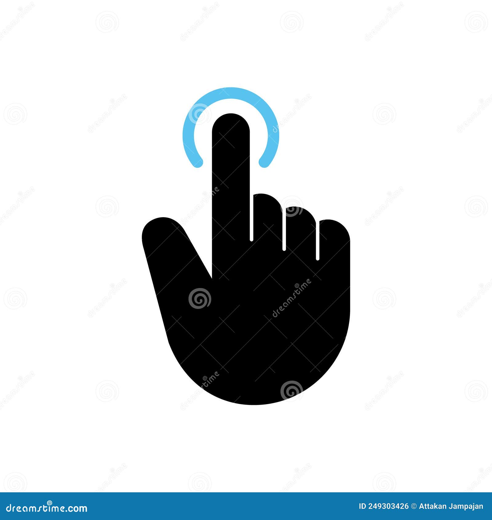 Finger Touch Screen Gesture . Stock Vector - Illustration of cursor ...