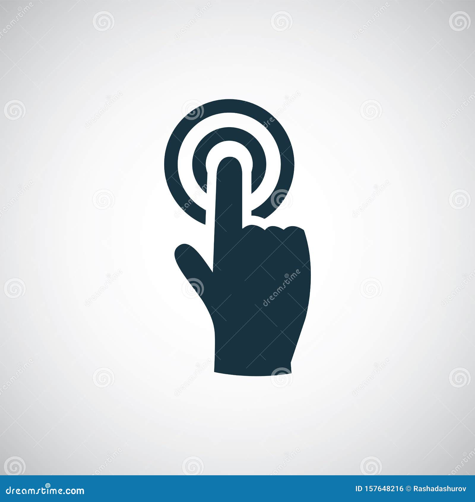 Finger Touch Screen Icon. Simple Flat Stock Vector - Illustration of ...