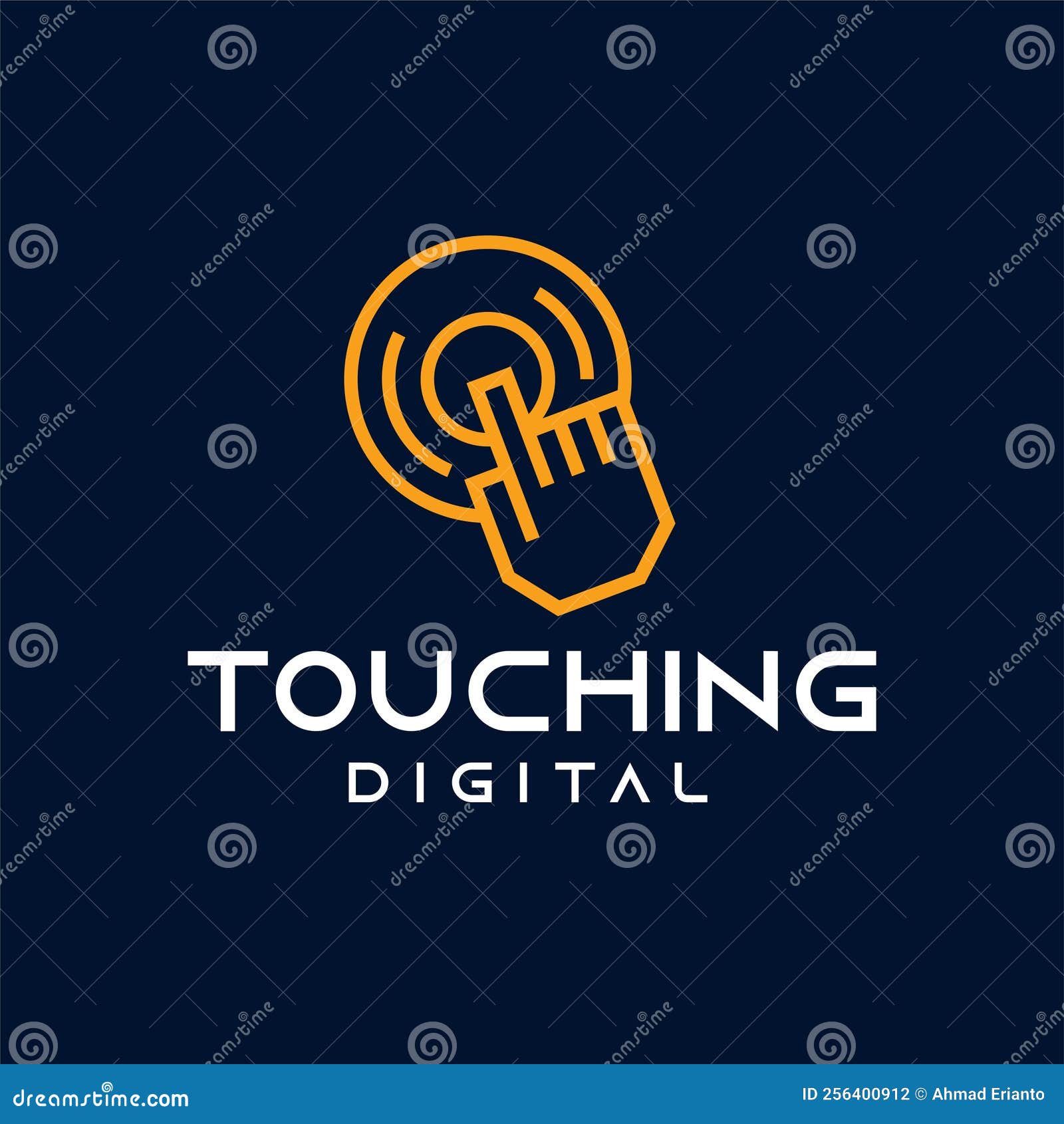 Finger Touch Screen Technology Logotype Concept Vector Modern Liner ...