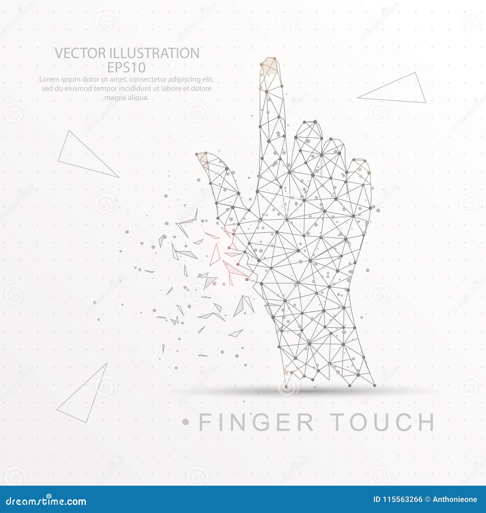 Finger Touch Line Icon Concept. Finger Touch Vector Linear Illustration ...