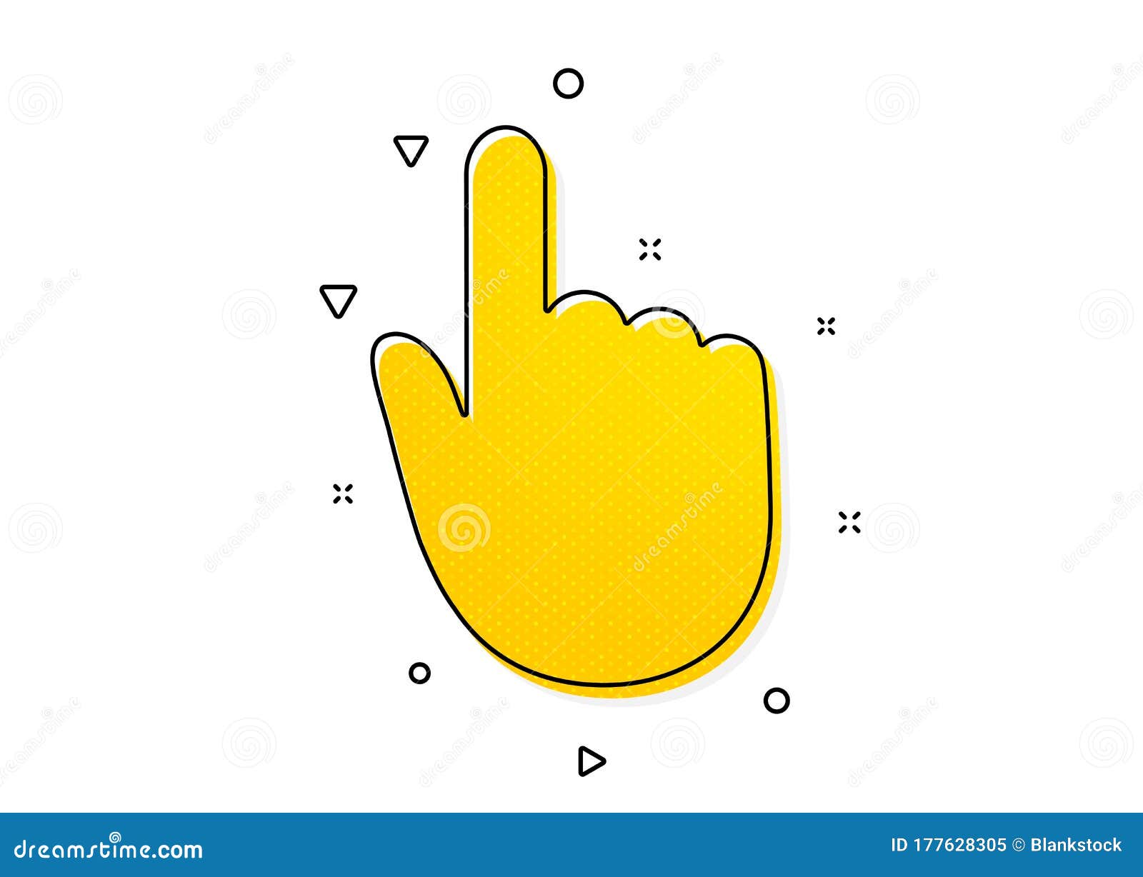 Hand Click Icon. Finger Touch Sign. Vector Stock Vector - Illustration ...