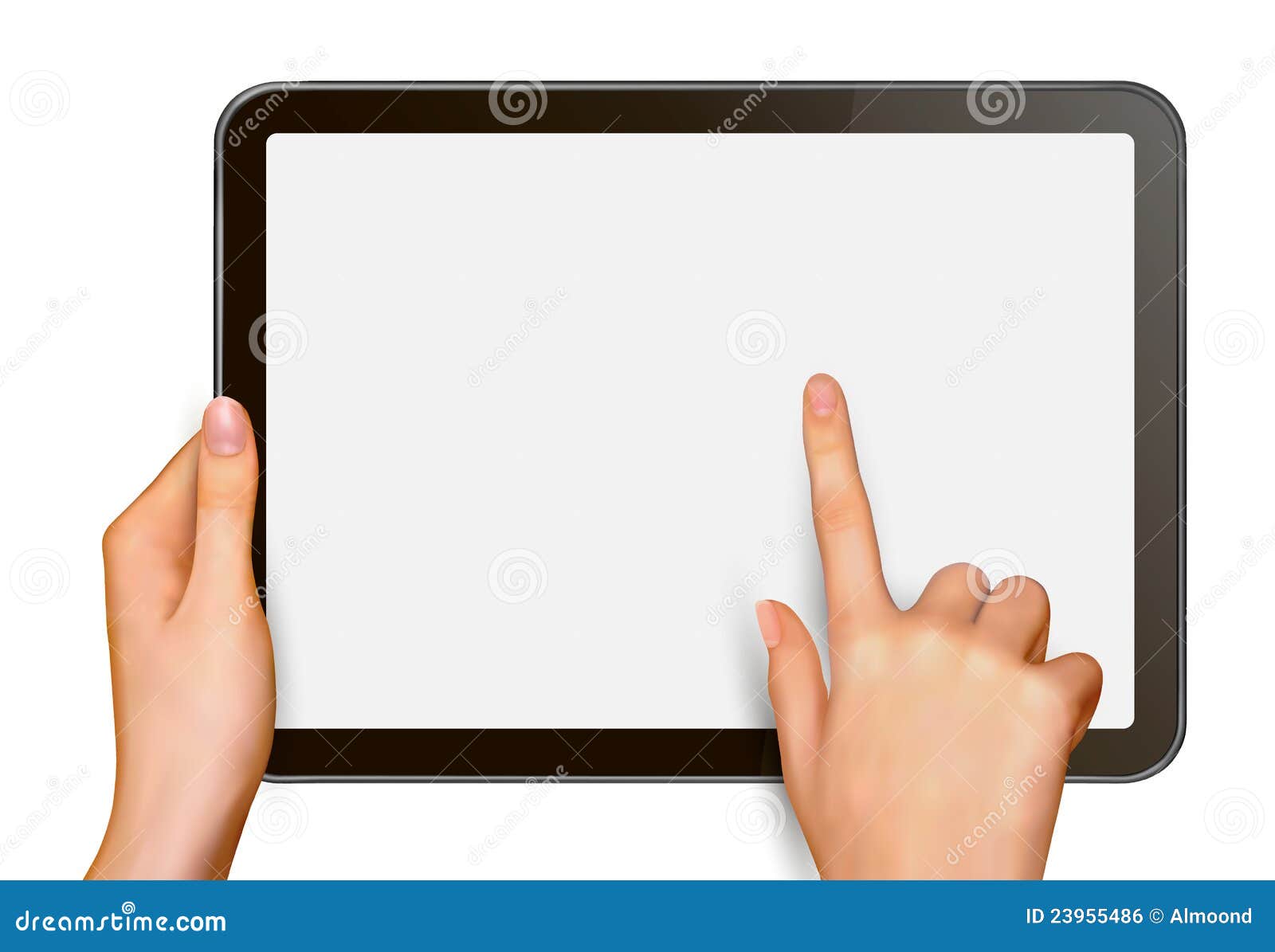 Tablet Screen With 3d Graph Vector Illustration | CartoonDealer.com ...