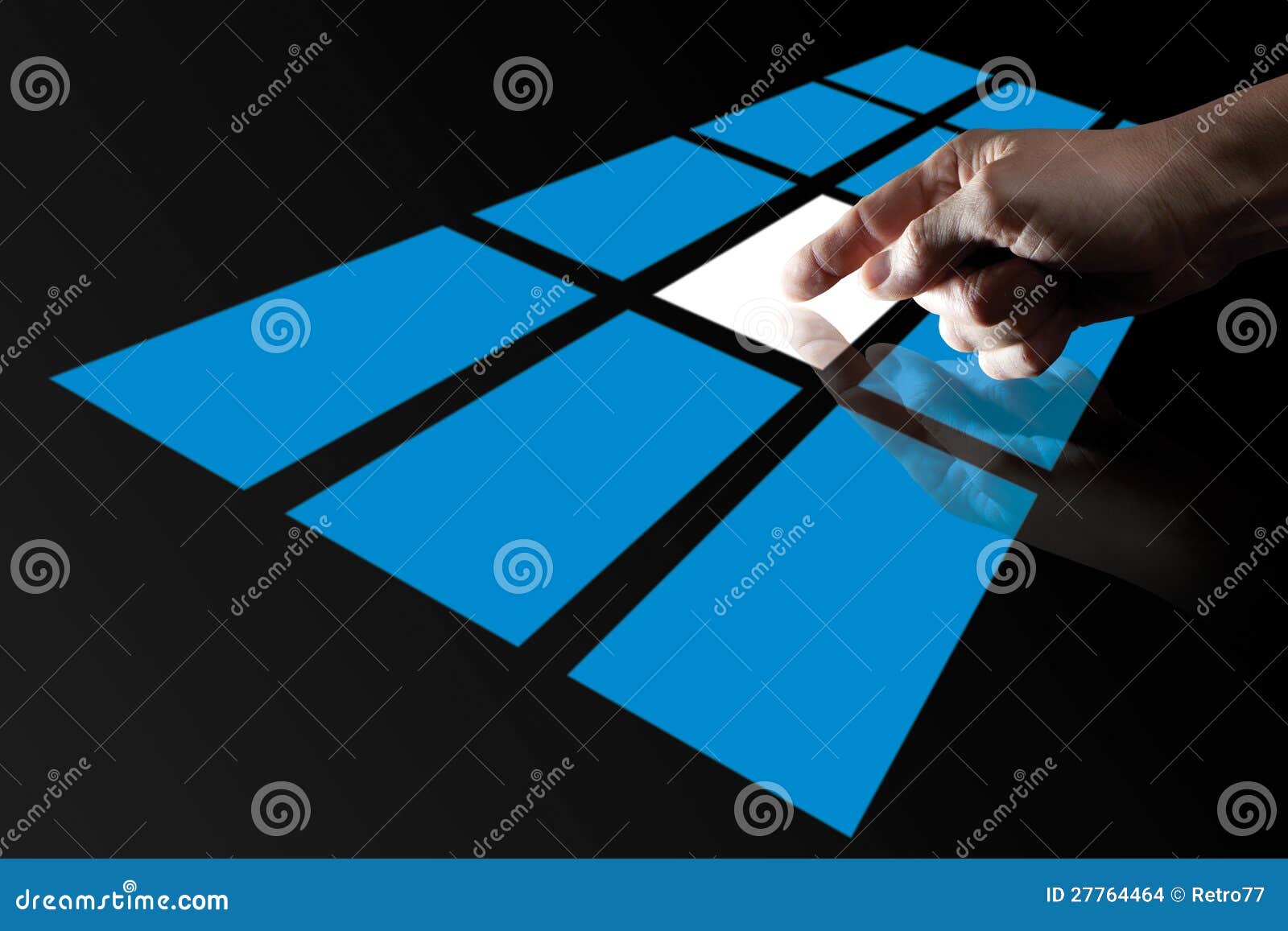 Finger Touching Digital Touch Screen Stock Photo - Image of internet ...